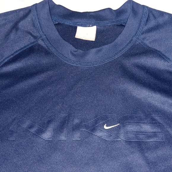 Nike | Shirts | Y2k Nike Navy Blue Dri Fit Jersey Shirt Vintage Swoosh ...